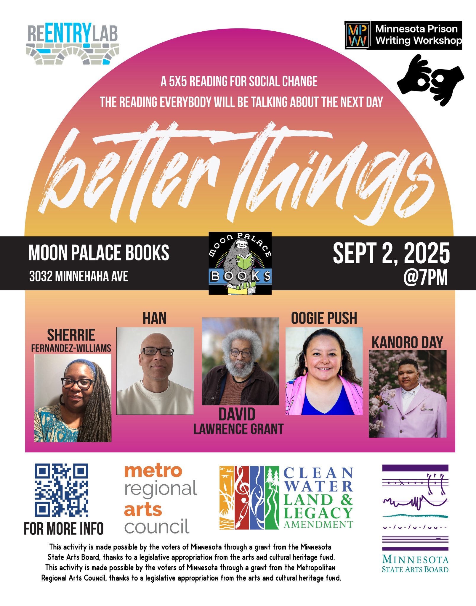 Better Things 5x5 Reading & Open Mic (September 2025)
